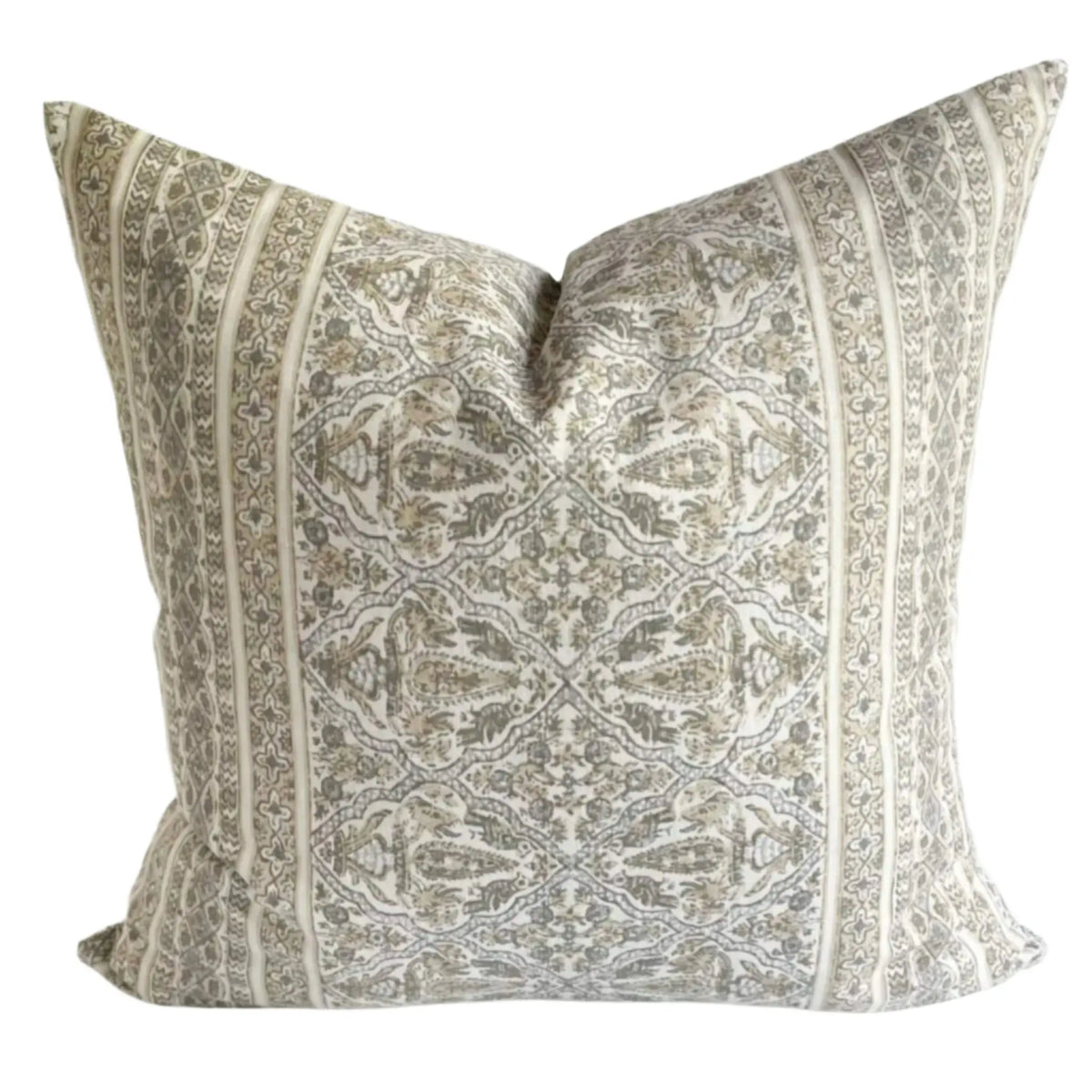 Pascal Floral Block Print Pillow, Grey – HomeStyle Fabrics