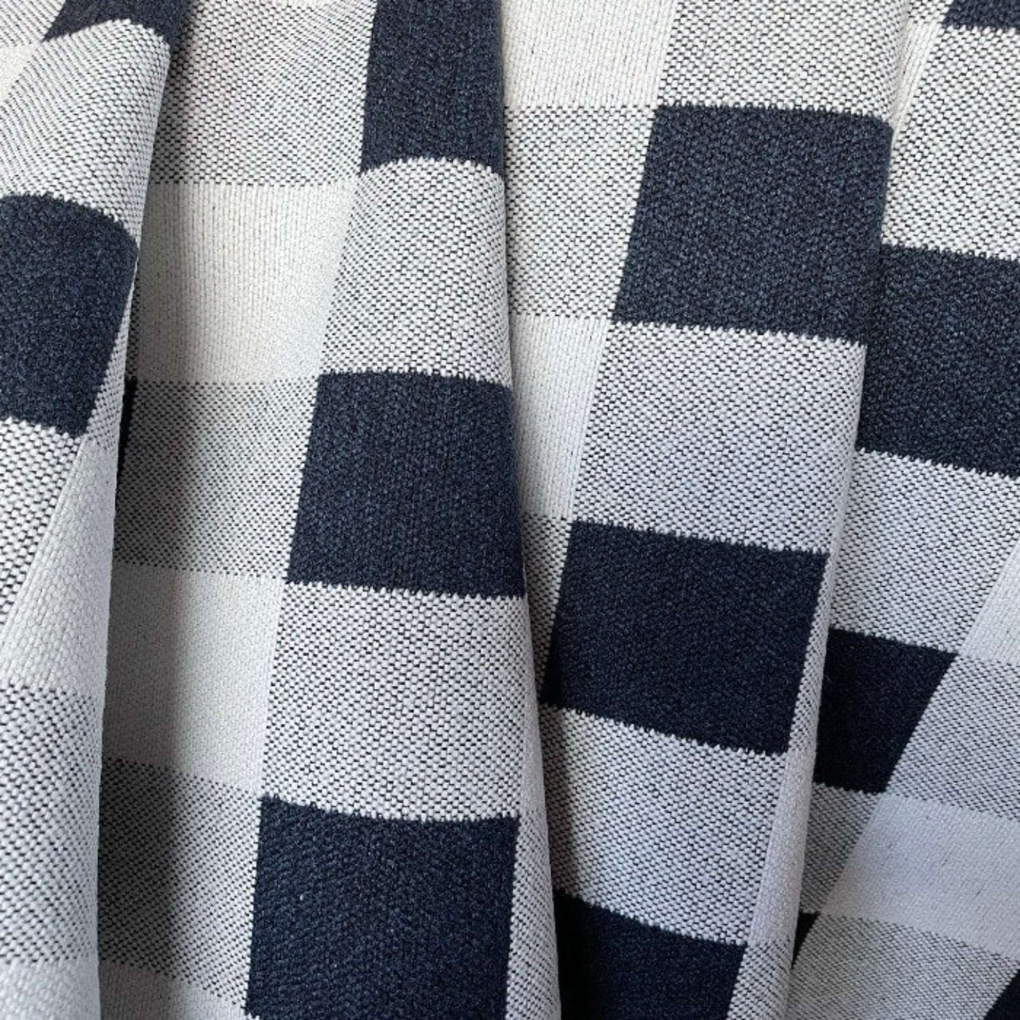 Ruskin Buffalo Plaid Fabric, Navy - HomeStyle Fabrics